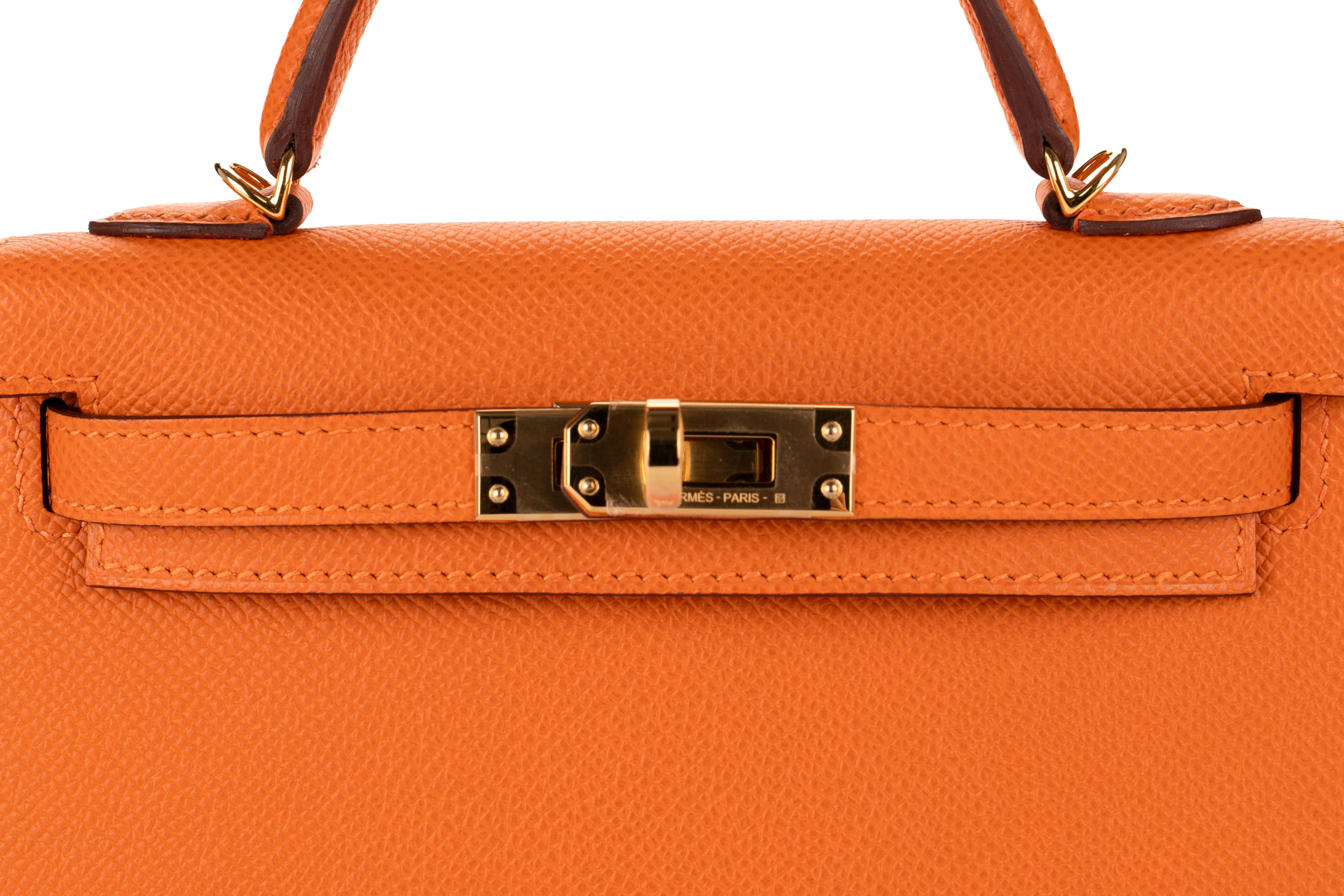 Hermès Mini Kelly Orange Epsom Gold Hardware - Luxury Shopping
