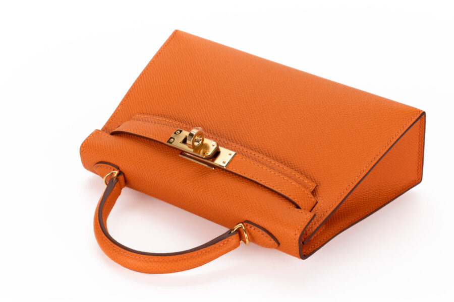 Hermès Mini Kelly Orange Epsom Gold Hardware - Luxury Shopping