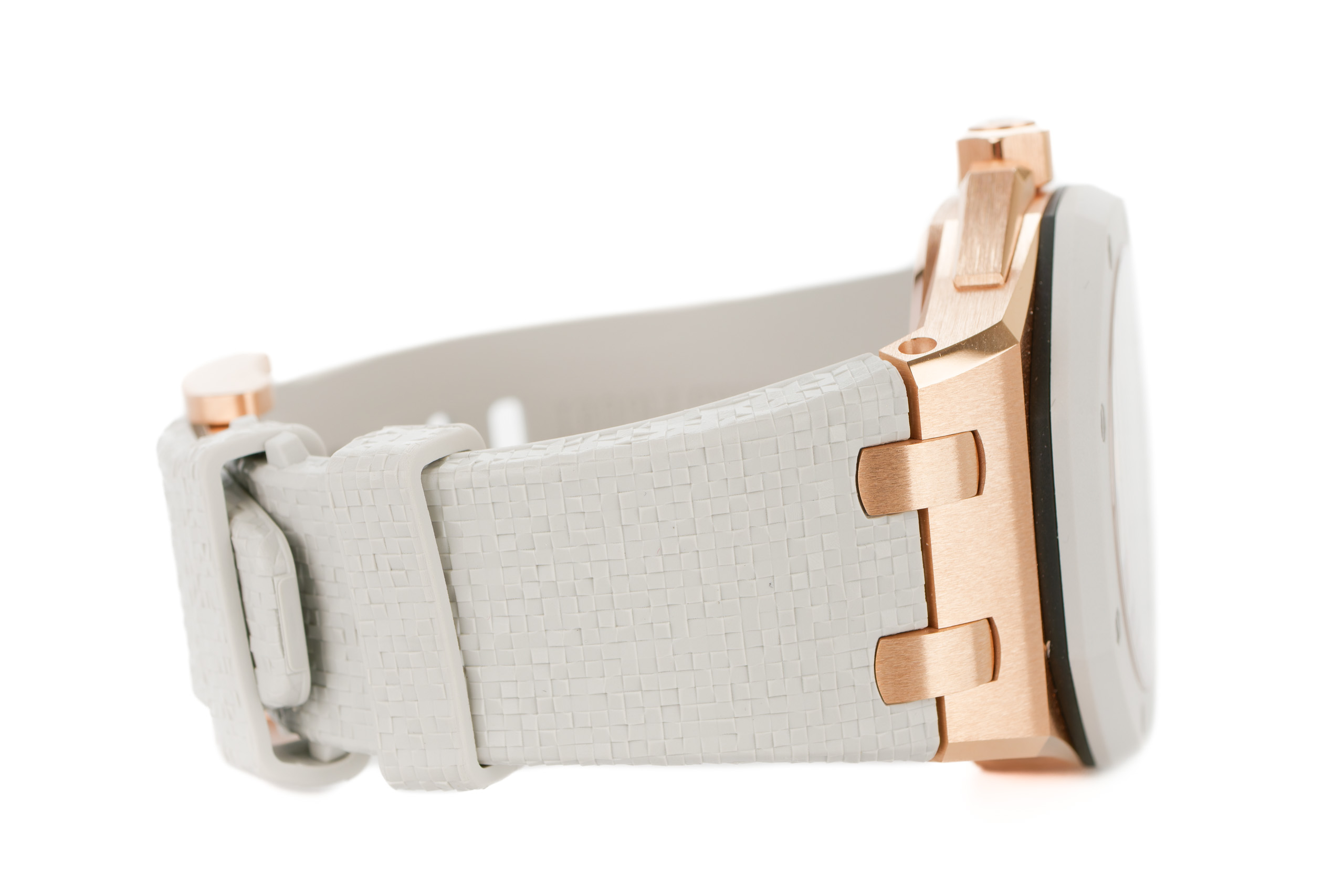 Audemars Piguet Royal Oak Offshore Pink Gold Grey Rubber Bezel Ivory ...