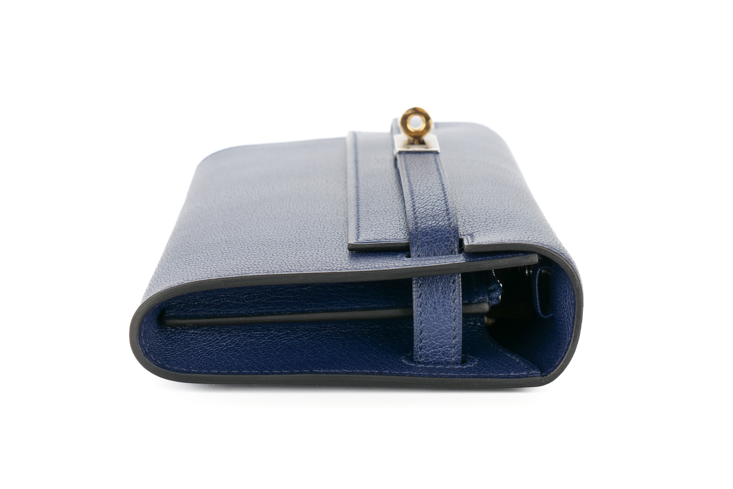 Hermès Kelly To Go Bleu Saphir Chevre Electrum Hardware - Luxury Shopping