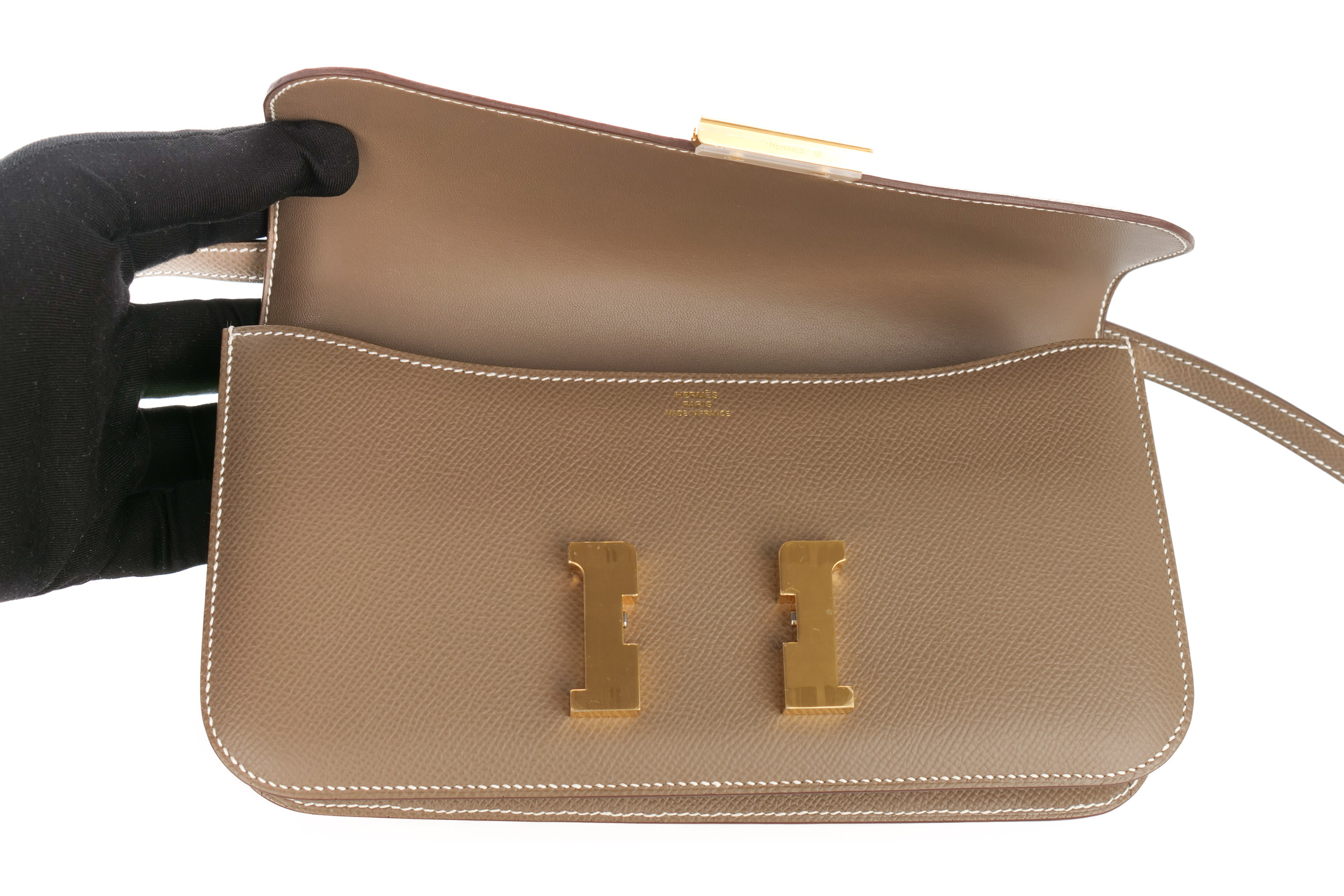 Hermès Constance Elan Etoupe Epsom Gold Hardware - Luxury Shopping