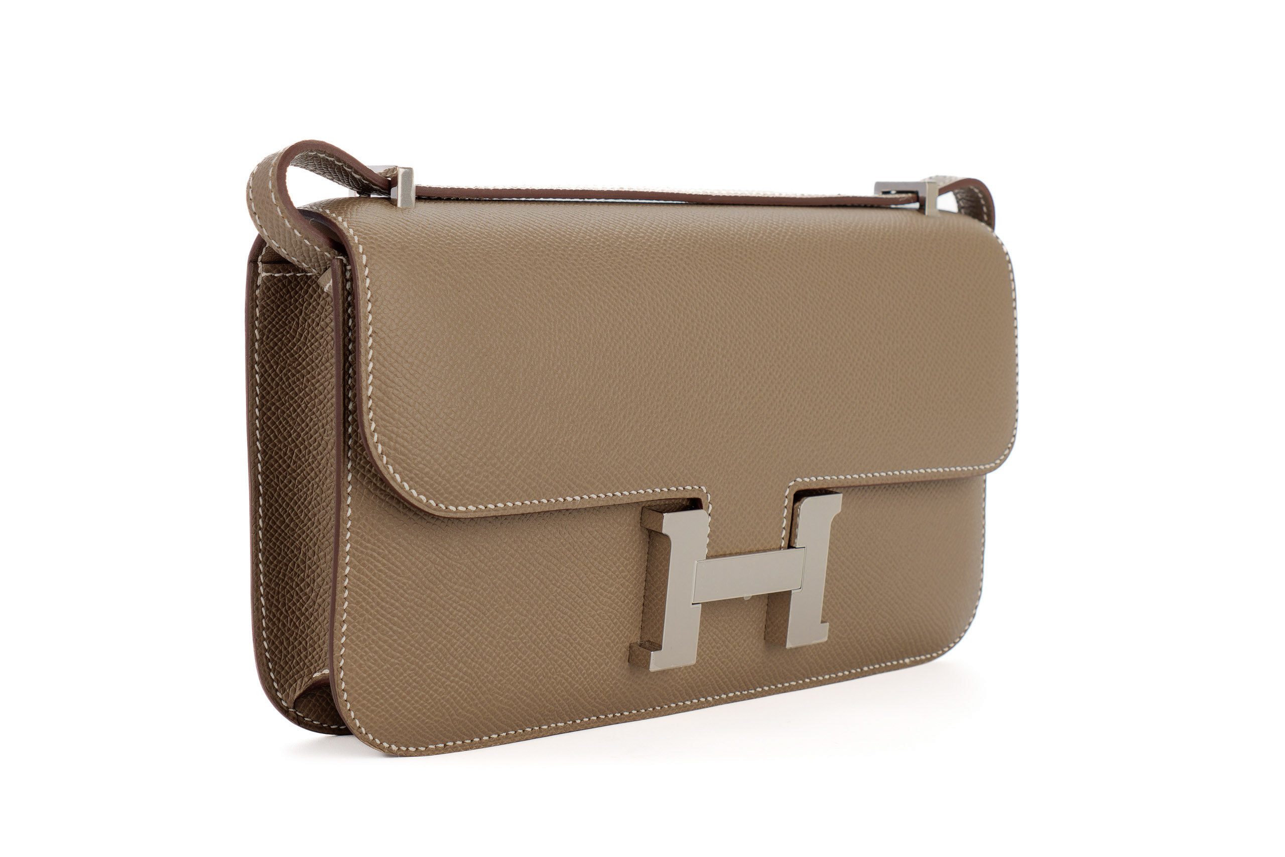 Hermès Constance Elan Etoupe Epsom Palladium Hardware - Luxury Shopping