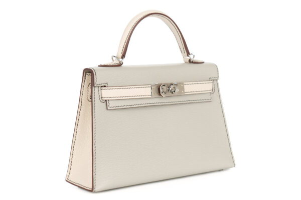 Hermès Mini Kelly HSS Chevre Nata / Vert de Gris Palladium Hardware ...
