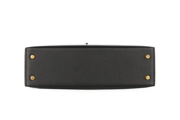 Hermès Mini Kelly Touch Noir – Black Madame / Shiny Alligator Gold ...