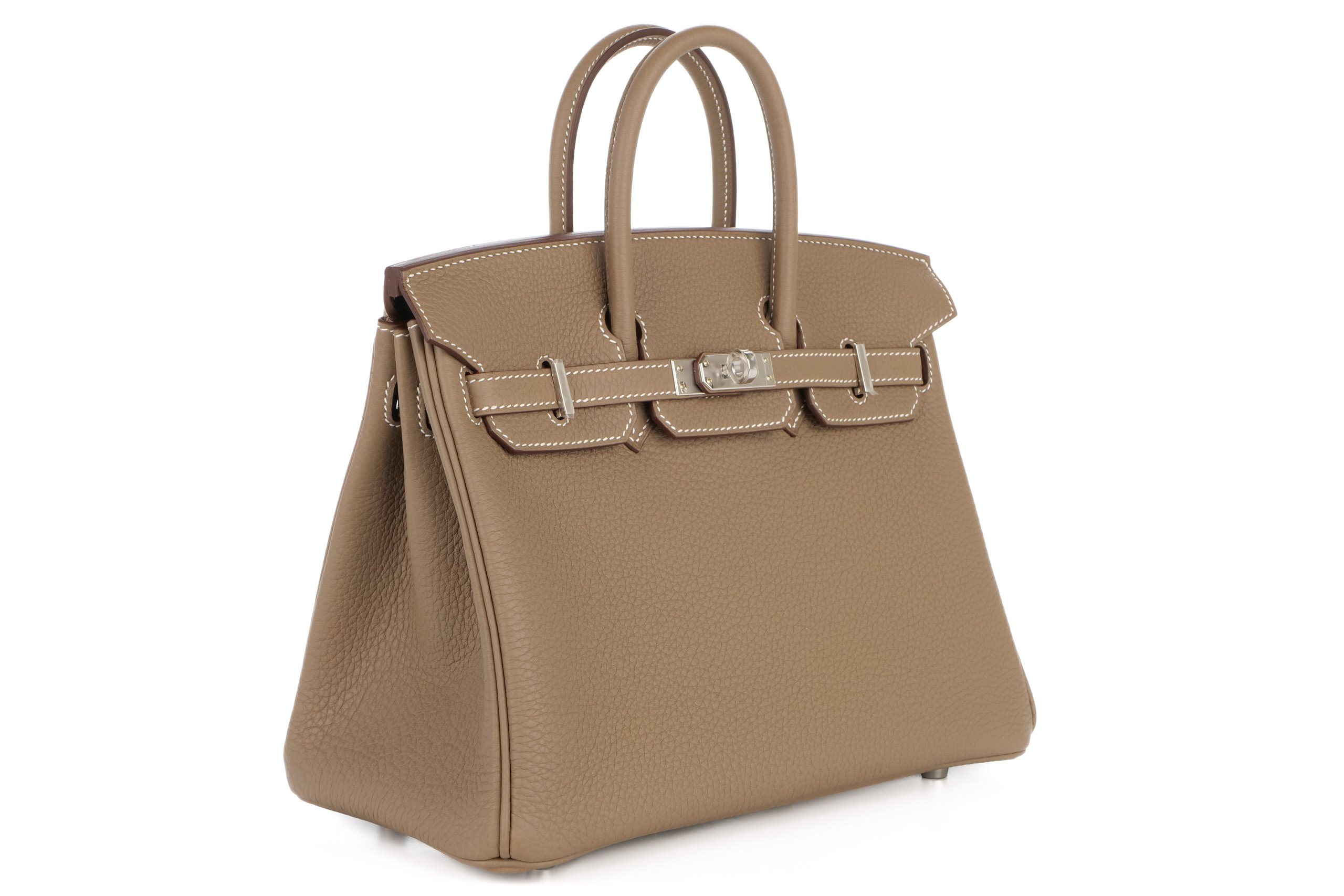 Hermès Birkin 25 Etoupe Togo Palladium Hardware W Stamp 2025 - Luxury Shopping