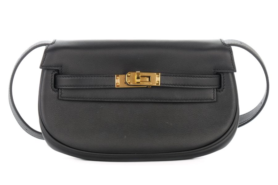Hermès Kelly Moove Black Swift Gold Hardware - Luxury Shopping