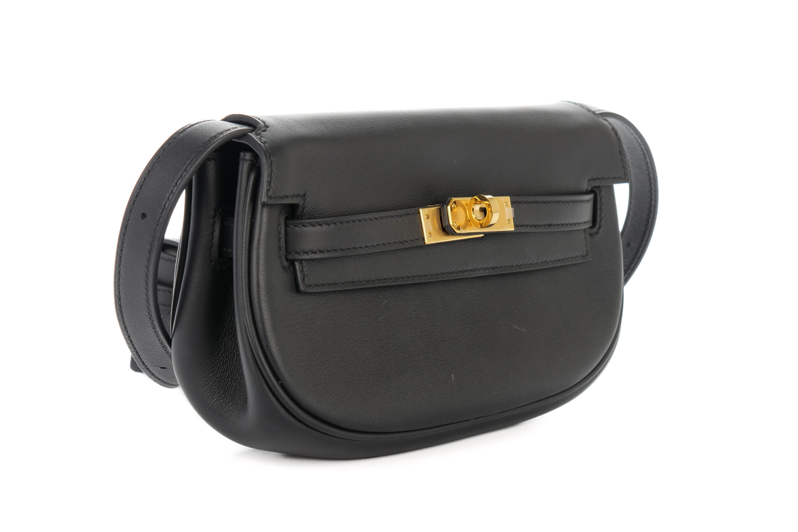 Hermès Kelly Moove Black Swift Gold Hardware - Luxury Shopping