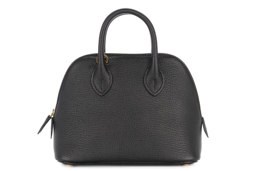 Hermès Mini Bolide Noir / Black Chevre Gold Hardware - Luxury Shopping