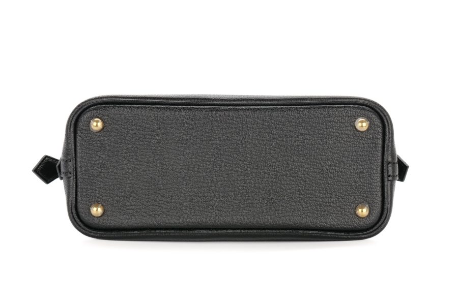 Hermès Mini Bolide Noir / Black Chevre Gold Hardware - Luxury Shopping