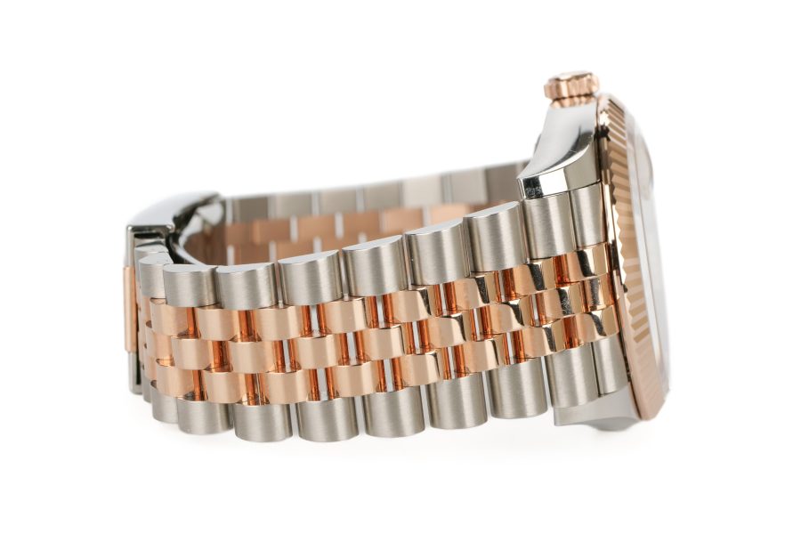 Rolex DateJust 36 Silver Palm Motif Dial Flutted Dial and Jubilee ...