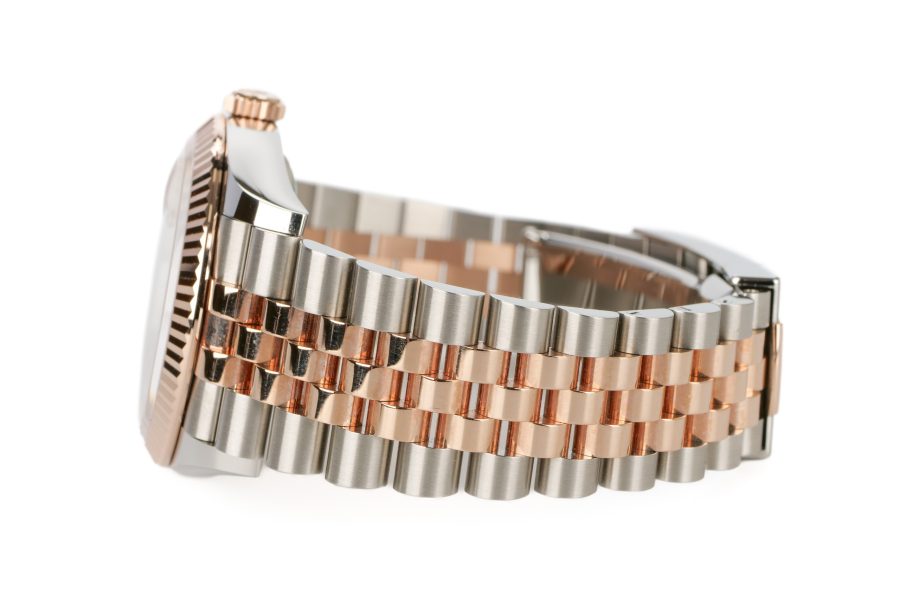 Rolex DateJust 36 Silver Palm Motif Dial Flutted Dial and Jubilee ...