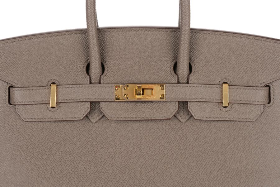 Hermès Birkin 25 Gris Etain Sellier Epsom Gold Hardware - Luxury Shopping