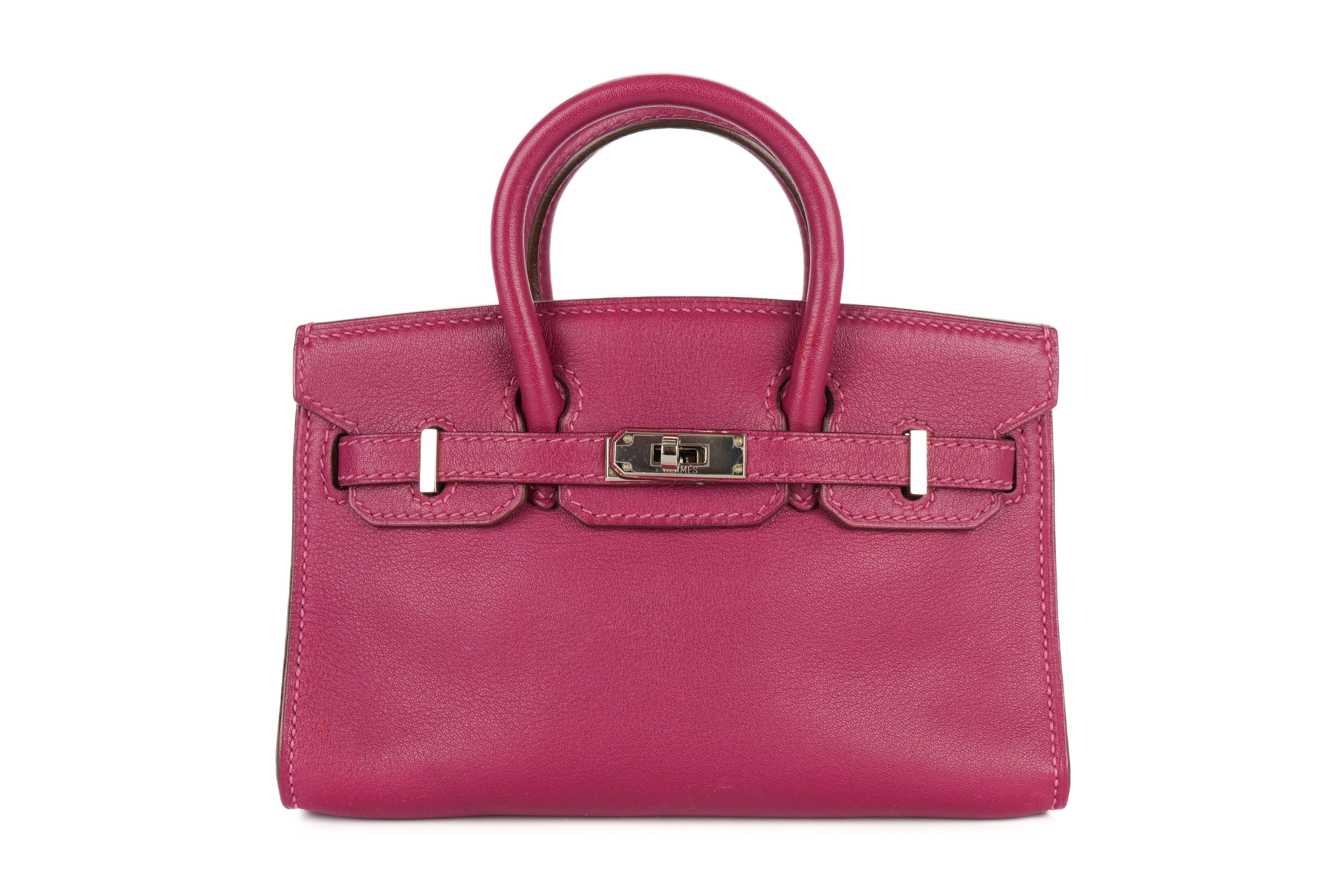 Hermès Micro Birkin Tosca Swift Palladium Hardware - Luxury Shopping