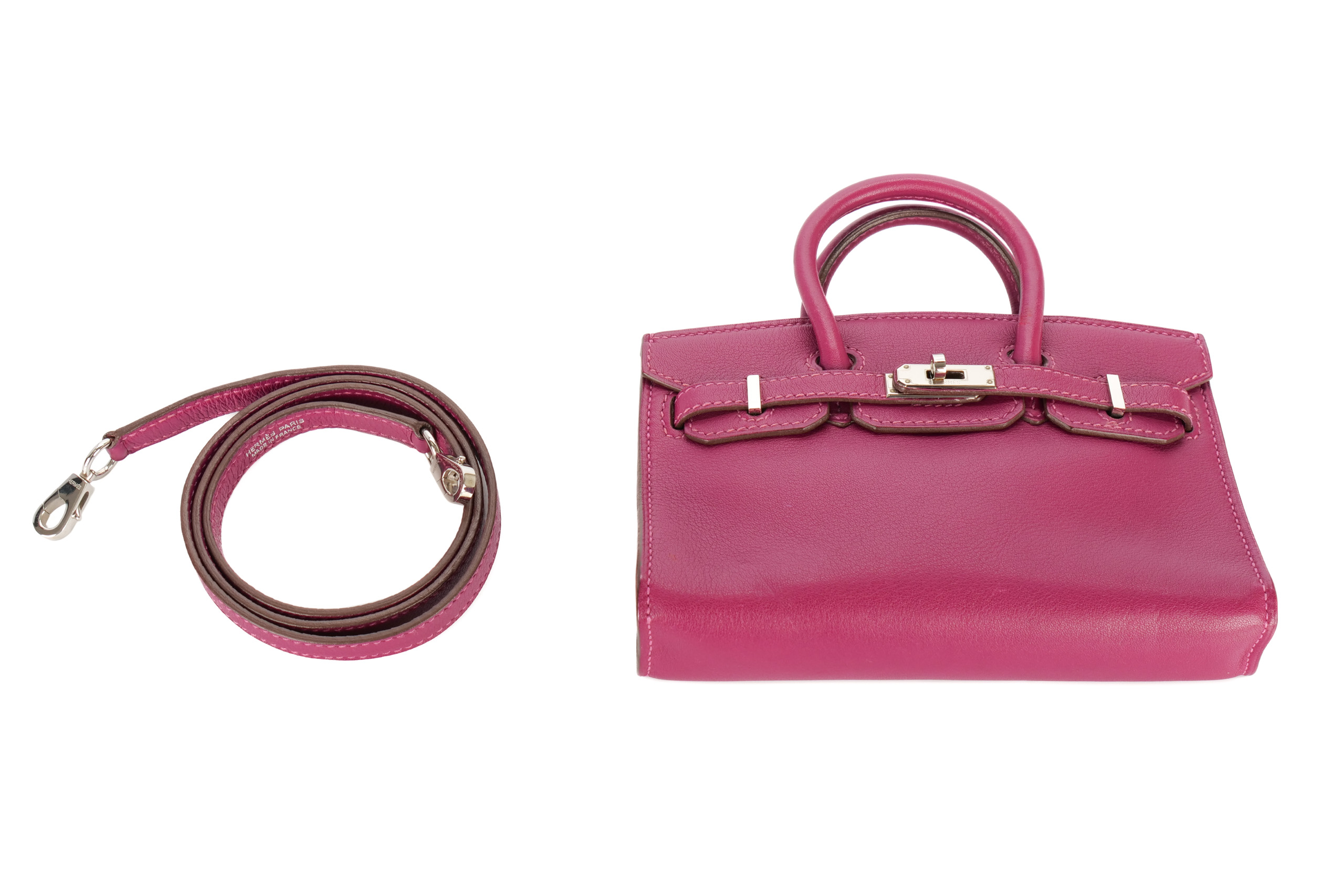 Hermès Micro Birkin Tosca Swift Palladium Hardware - Luxury Shopping