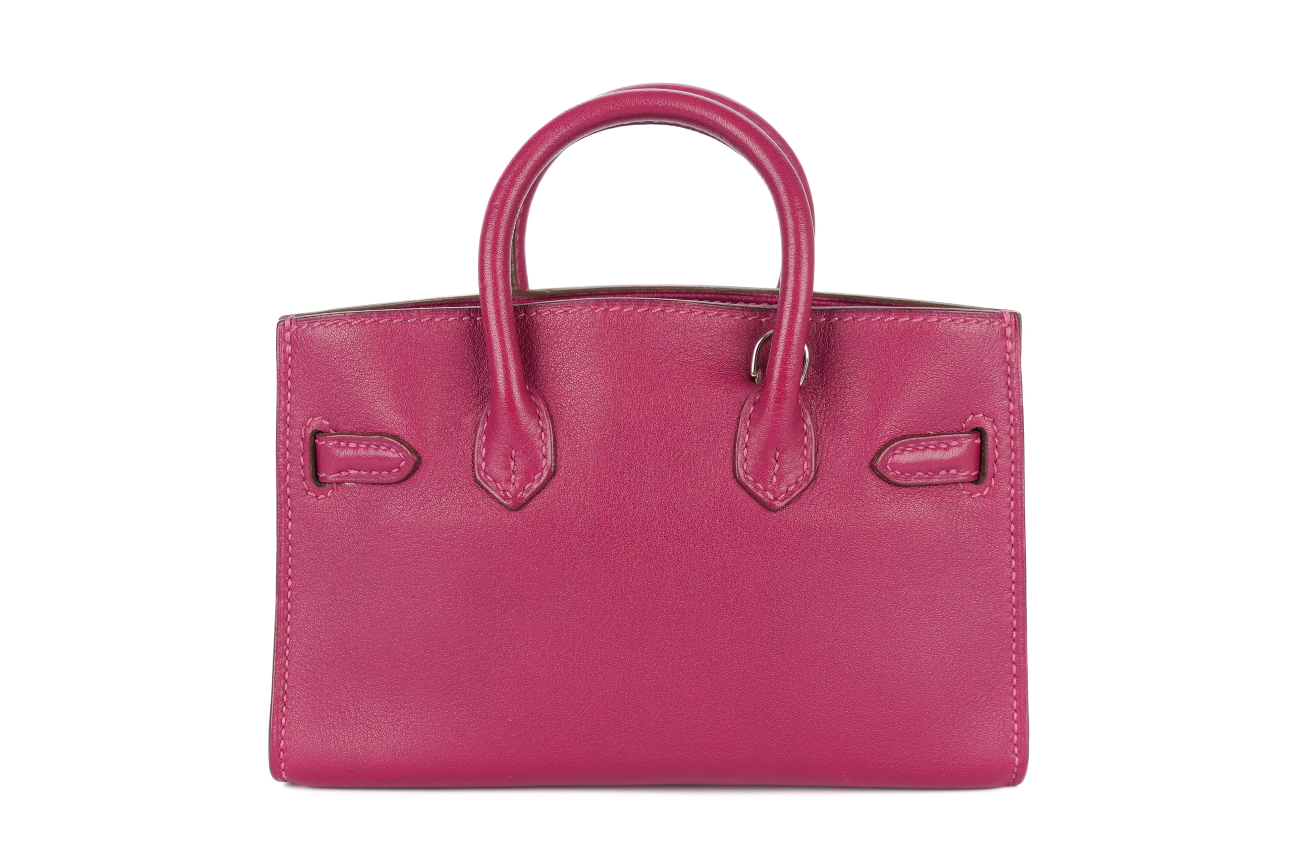 Hermès Micro Birkin Tosca Swift Palladium Hardware - Luxury Shopping