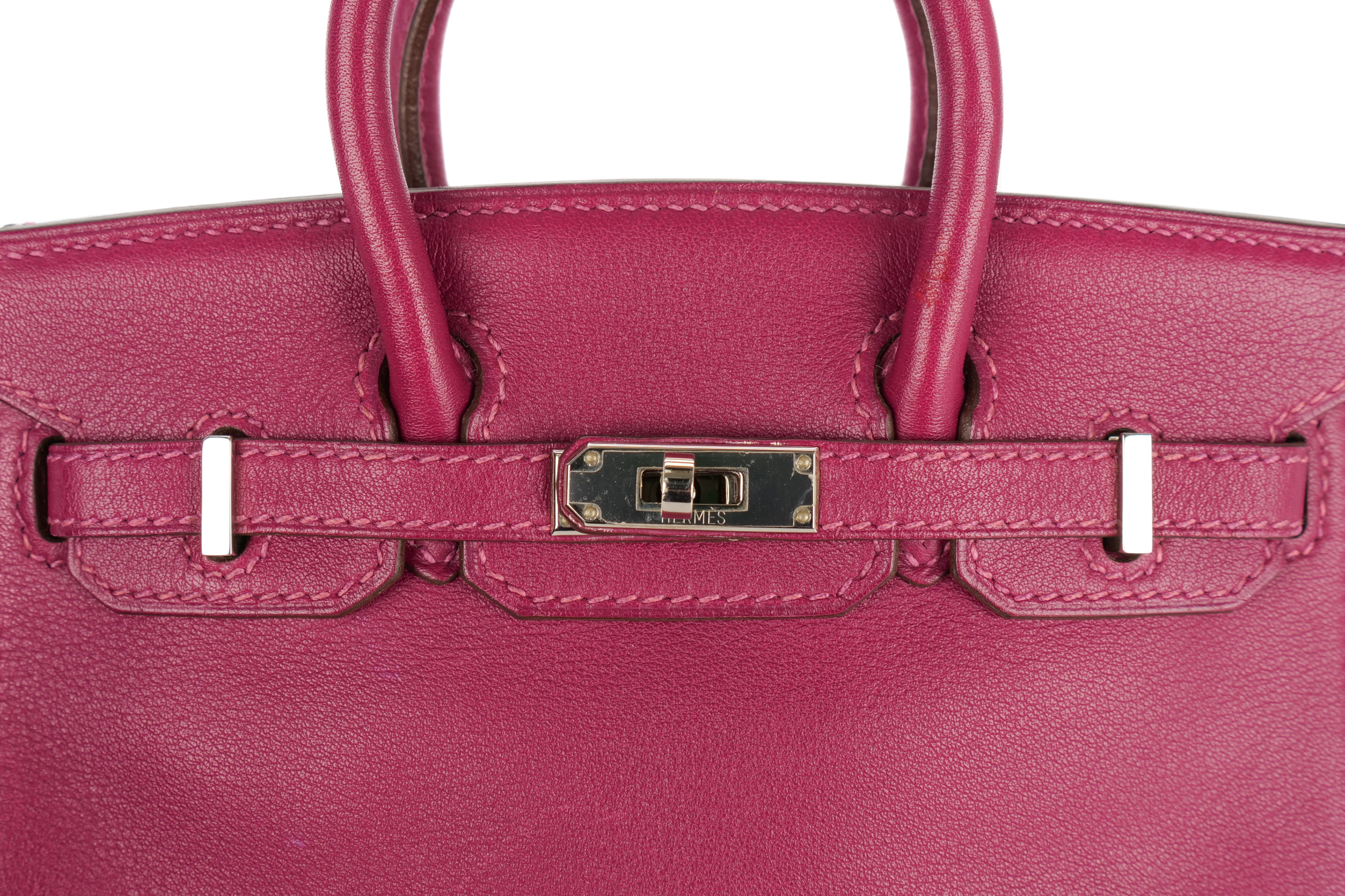 Hermès Micro Birkin Tosca Swift Palladium Hardware - Luxury Shopping