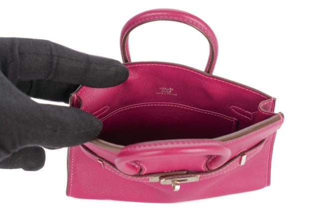 Hermès Micro Birkin Tosca Swift Palladium Hardware - Luxury Shopping