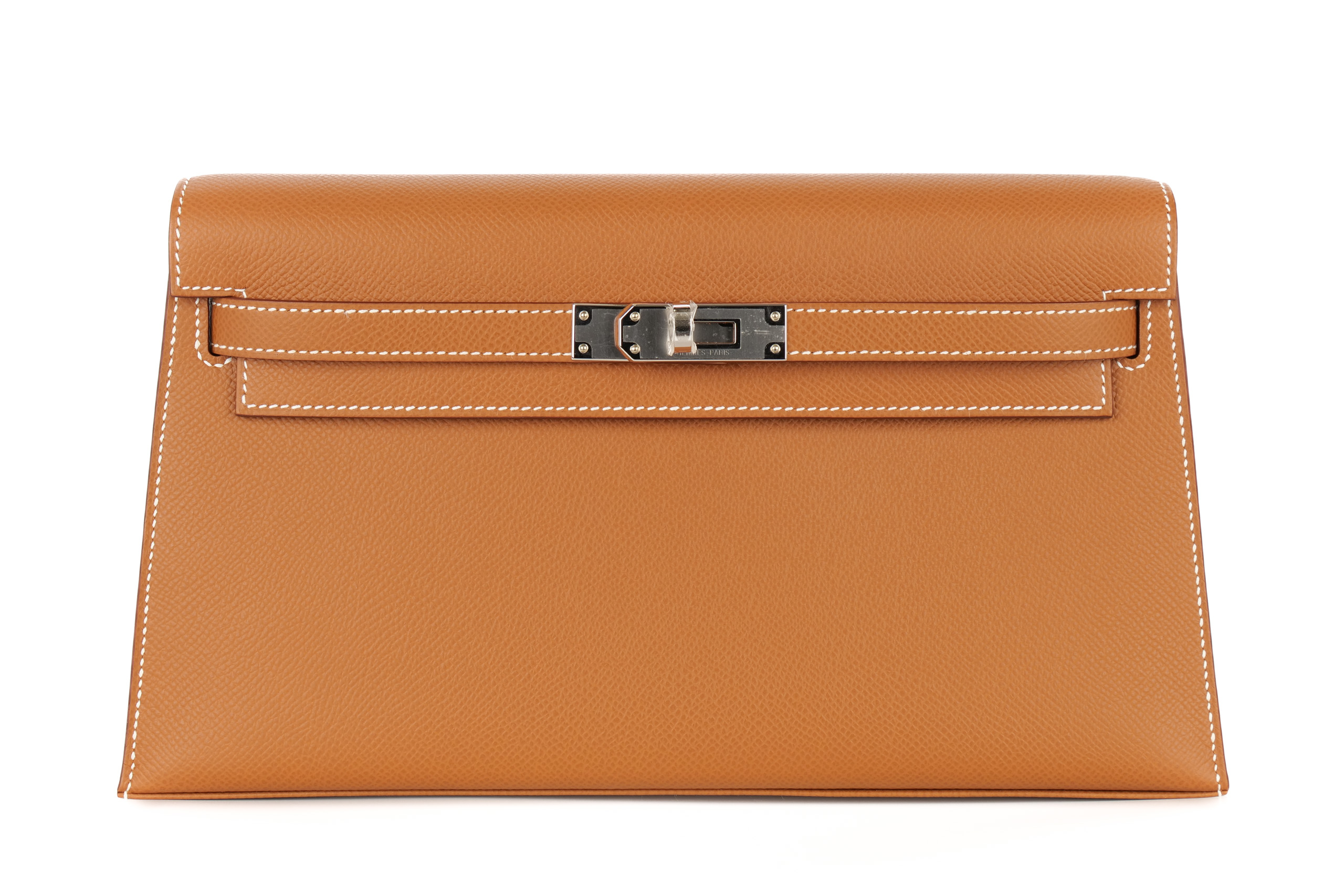 Hermès Kelly Elan Gold Epsom Palladium Hardware - Luxury Shopping