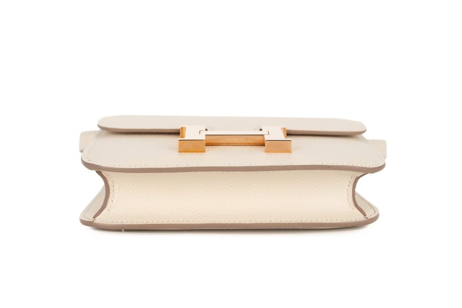 Hermès Micro Constance HSS Craie Epsom Rose Gold Hardware - Luxury Shopping