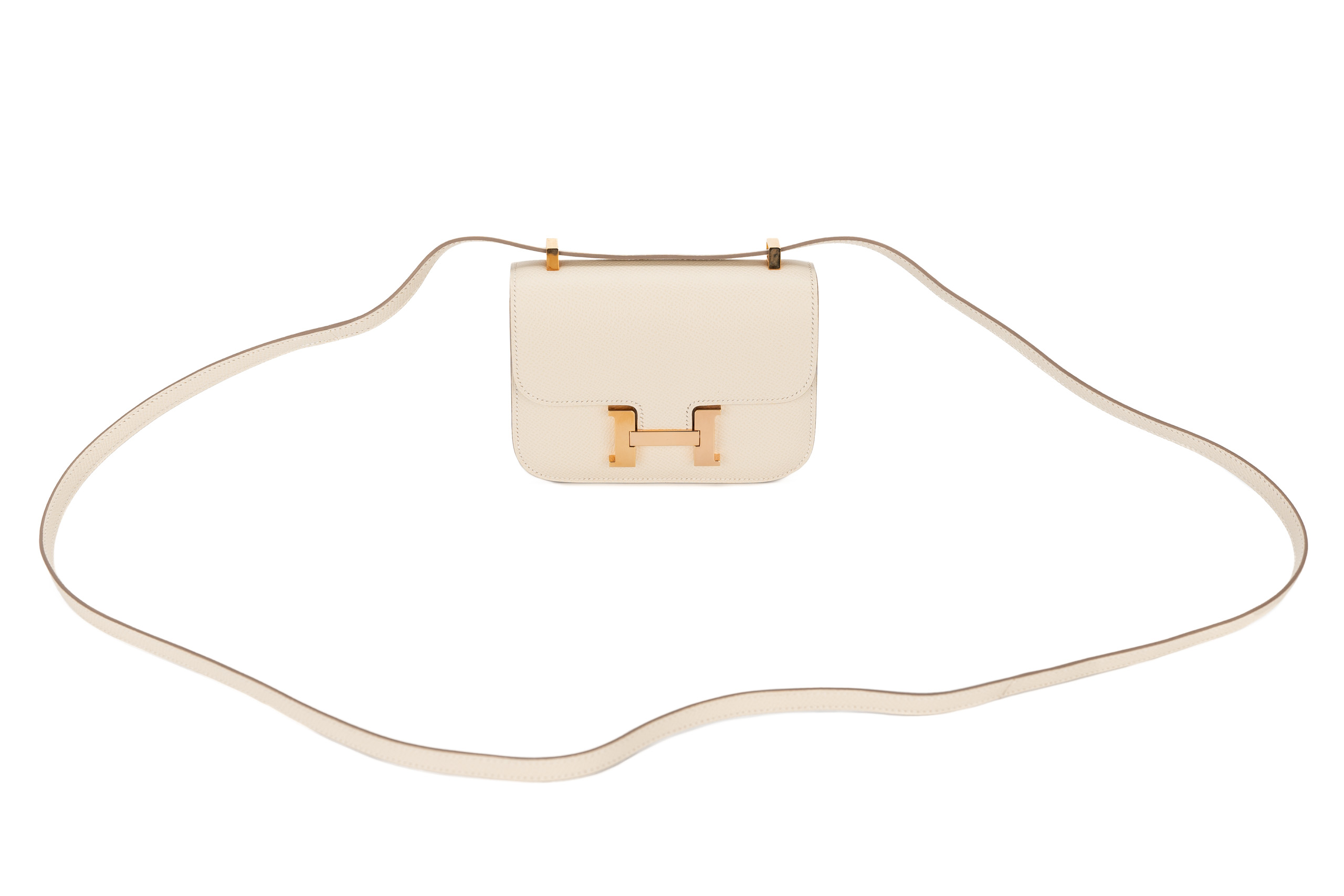 Hermès Micro Constance HSS Craie Epsom Rose Gold Hardware - Luxury Shopping