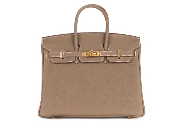 Hermès Birkin 25 Etoupe Togo Gold Hardware - Luxury Shopping