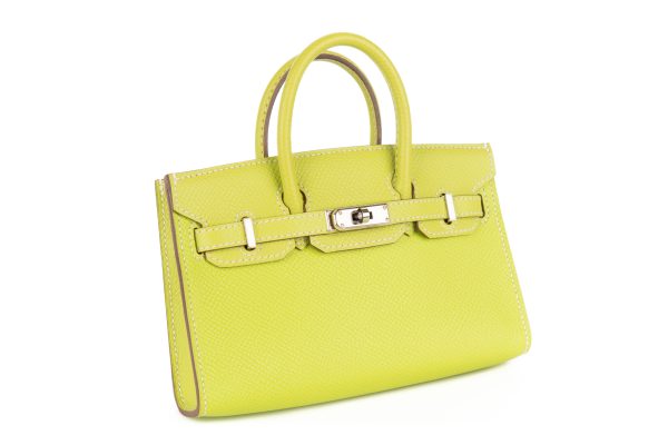 Hermès Micro Birkin Kiwi Epsom Palladium Hardware - Luxury Shopping