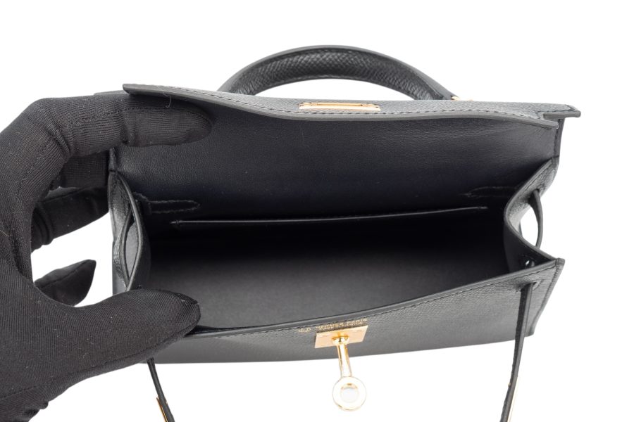 Hermès Mini Kelly HSS Noir – Black / Bleu Saphir Epsom Gold Hardware ...