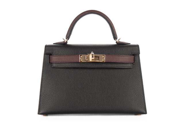 Hermès Mini Kelly HSS Noir – Black / Rouge Sellier Epsom Permabrass ...