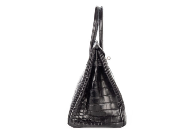 Hermès Birkin 30 Noir – Black Matte Crocodile Palladium Hardware ...