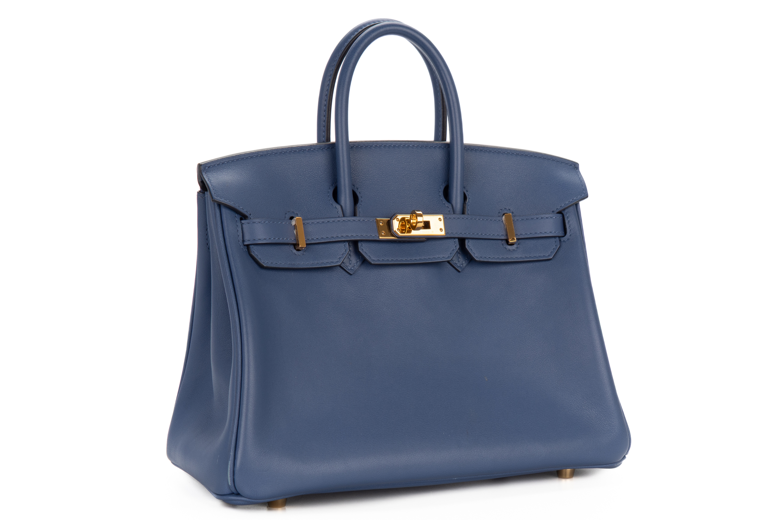 Hermès Birkin 25 Bleu Brighton Swift Gold Hardware - Luxury Shopping