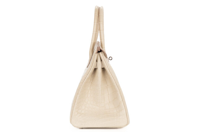 Hermès Birkin 30 Beton Matte Alligator Palladium Hardware - Luxury Shopping