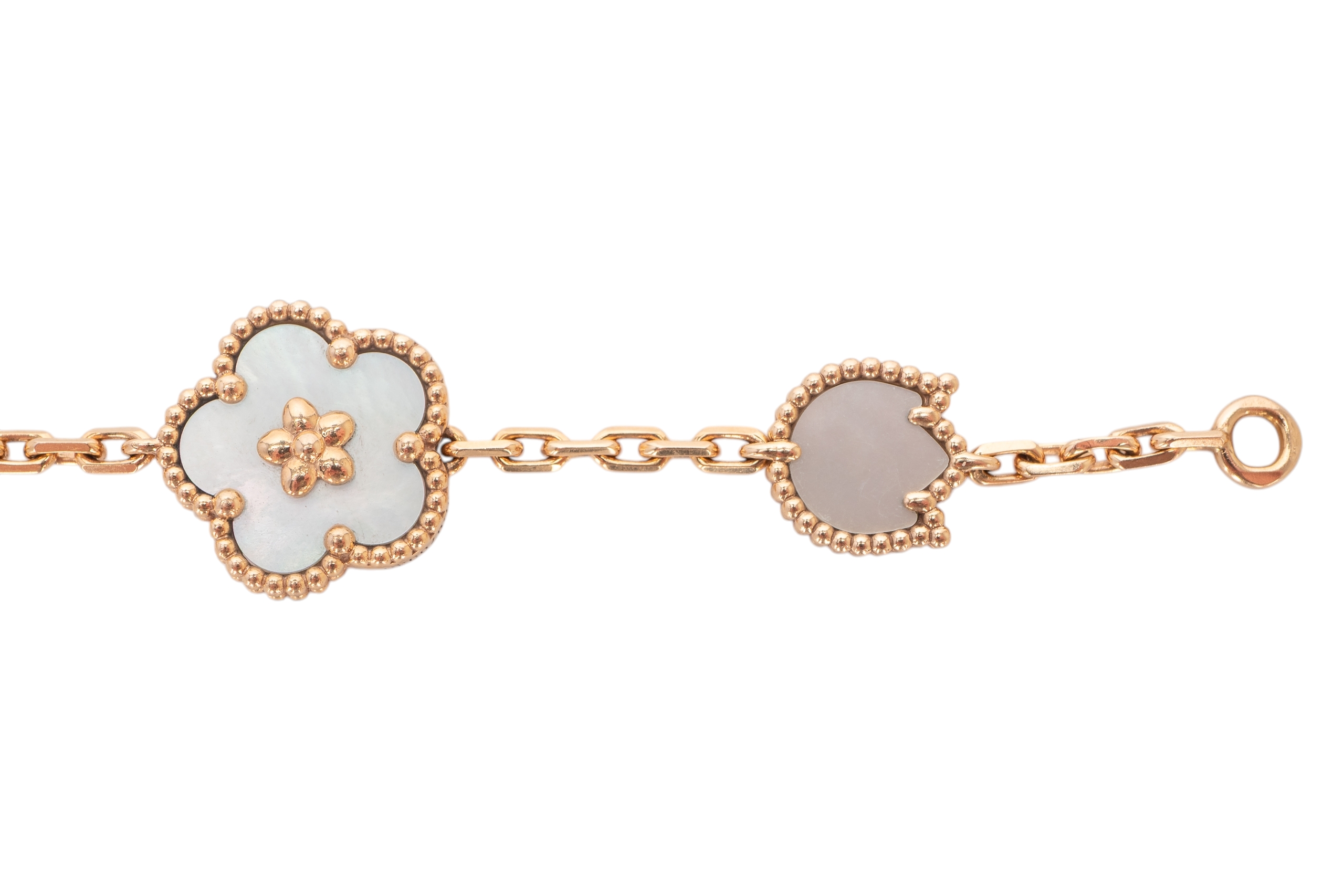 Van Cleef & Arpels Lucky Spring Rose Gold Mother Of Pearl Carnelian ...