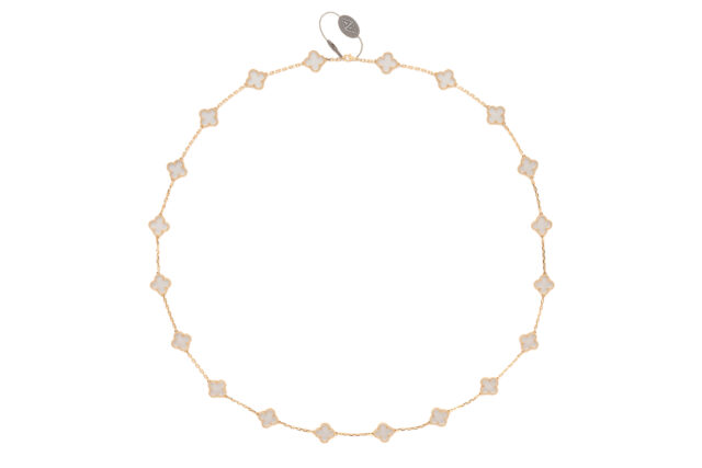 Van Cleef & Arpels Vintage Alhambra 20 Motif Rock Crystal 18ct Yellow ...