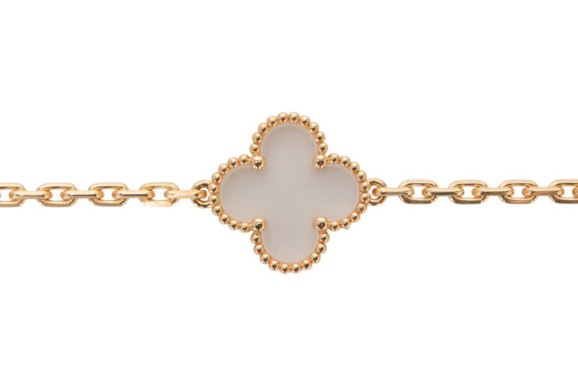 Van Cleef & Arpels Vintage Alhambra 20 Motif Rock Crystal 18ct Yellow ...