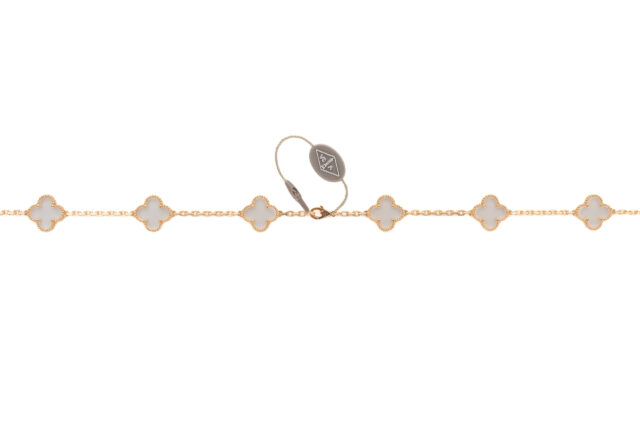 Van Cleef & Arpels Vintage Alhambra 20 Motif Rock Crystal 18ct Yellow ...