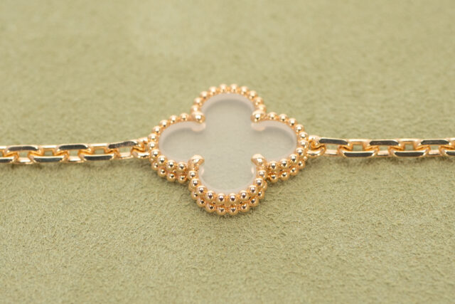 Van Cleef & Arpels Vintage Alhambra 20 Motif Rock Crystal 18ct Yellow ...